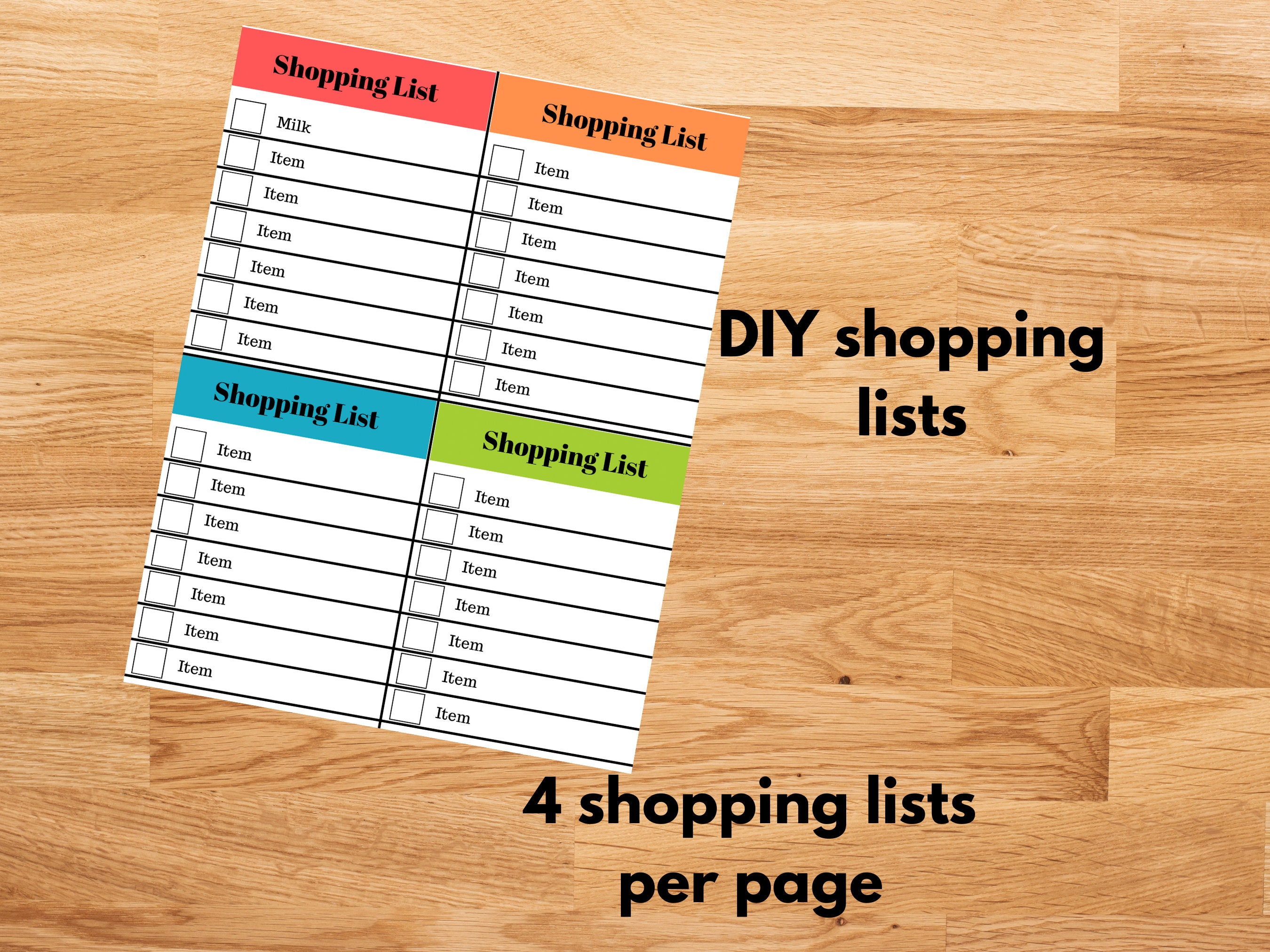 Grocery Shopping Pretend Play Printable, Supermarket Grocery List ...