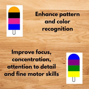 Popsicle Stick Match Color Recognition Toddler Printable Game. Perfect ...