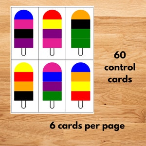 Popsicle Stick Match Color Recognition Toddler Printable Game. Perfect ...