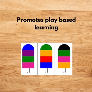 Popsicle Stick Match Color Recognition Toddler Printable Game. Perfect ...