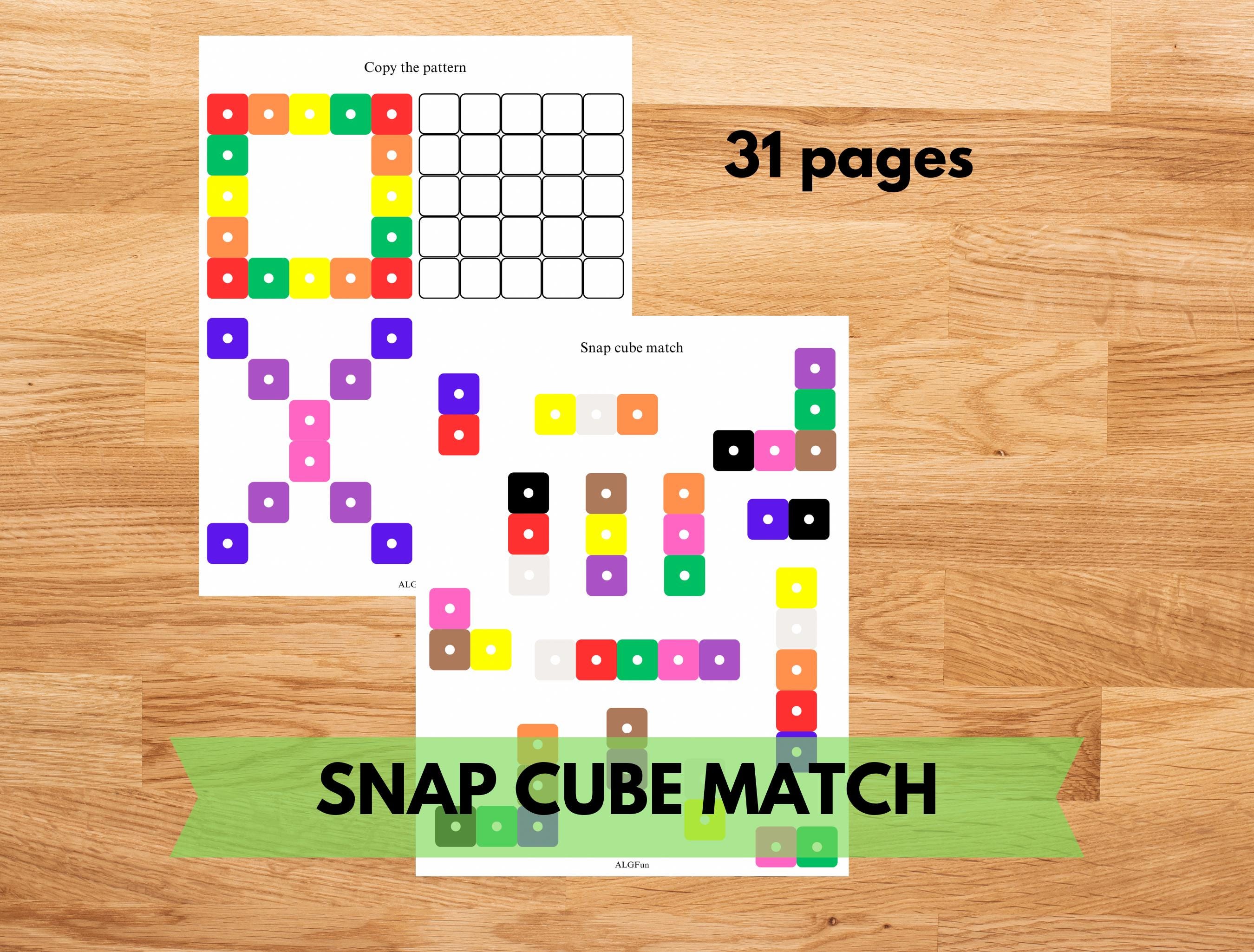 Snap Cube Color Matching Math Mats Toddler Printable Activity. Perfect ...