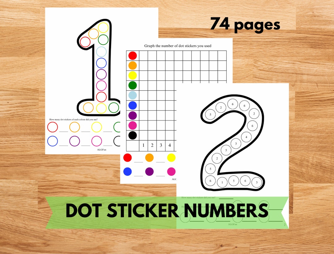Dot Sticker Number Recognition Printable Toddler Worksheets. Perfect ...