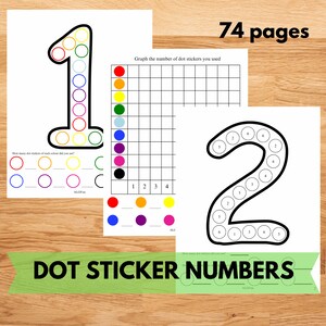 Dot Sticker Number Recognition Printable Toddler Worksheets. Perfect ...