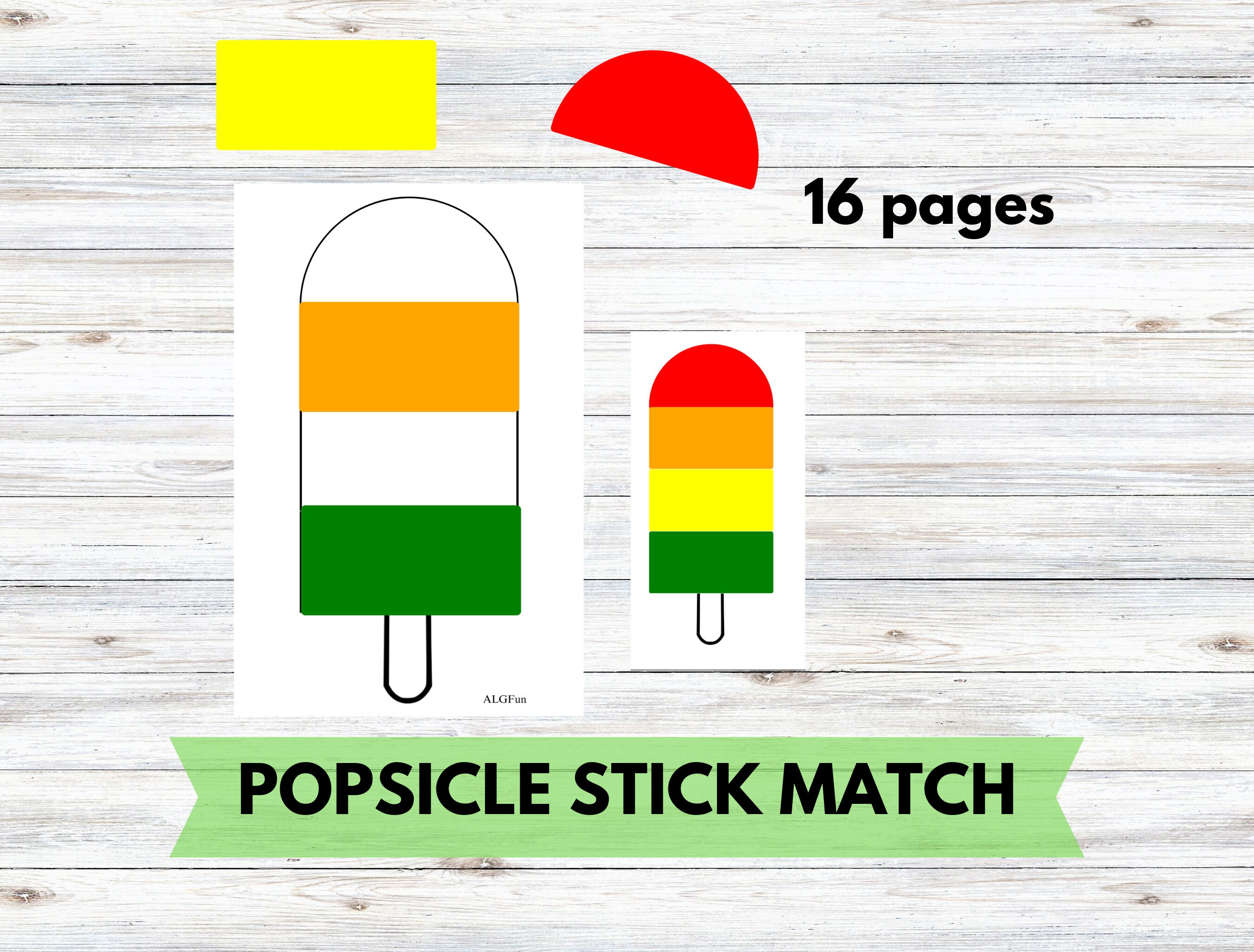 Popsicle Color Matching Game Printable, Ice Cream Math Games, Problem ...