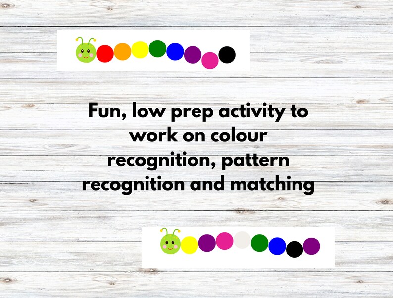 Caterpillar Pom Pom Color Match, Montessori Learning Activity, Colour ...