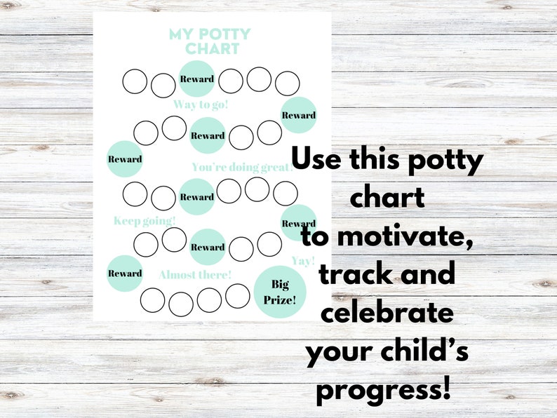 Colorful Potty Training Chart Prinable, Editable Girls Toilet Training ...