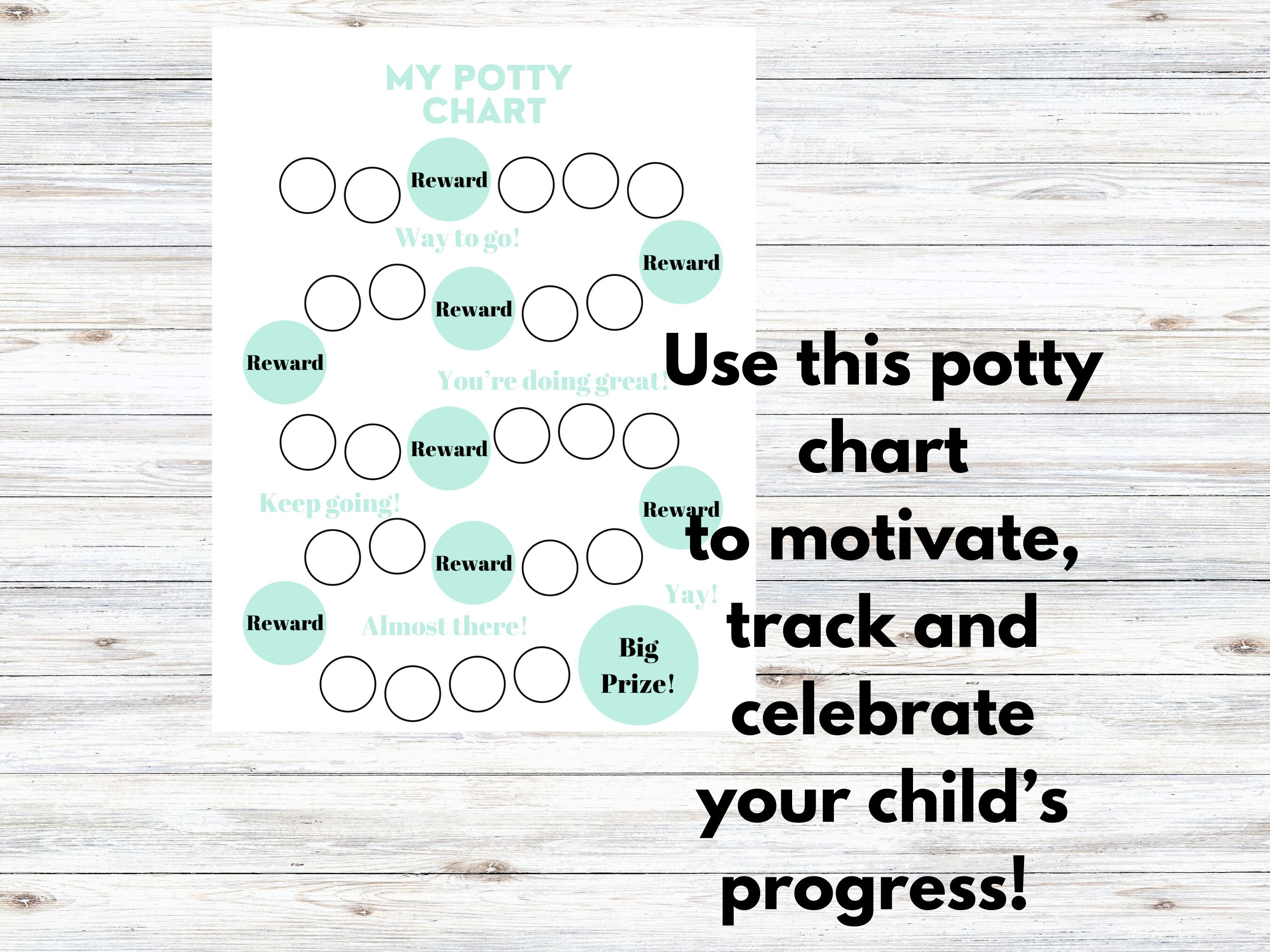 Colorful Potty Training Chart Prinable, Editable Girls Toilet Training ...