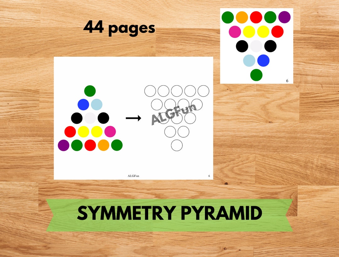 Symmetry Pyramid Dot Sticker Matching Toddler Printable Activity ...