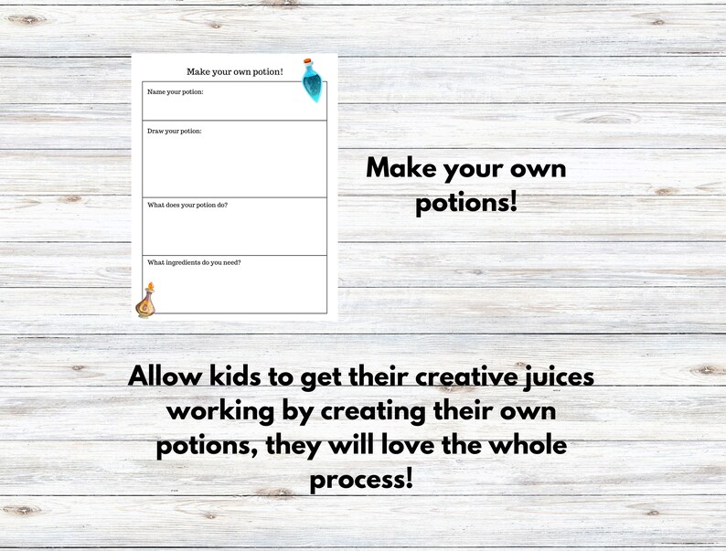 Potion Making Pretend Play Witchs Brew Potion Recipe - Etsy