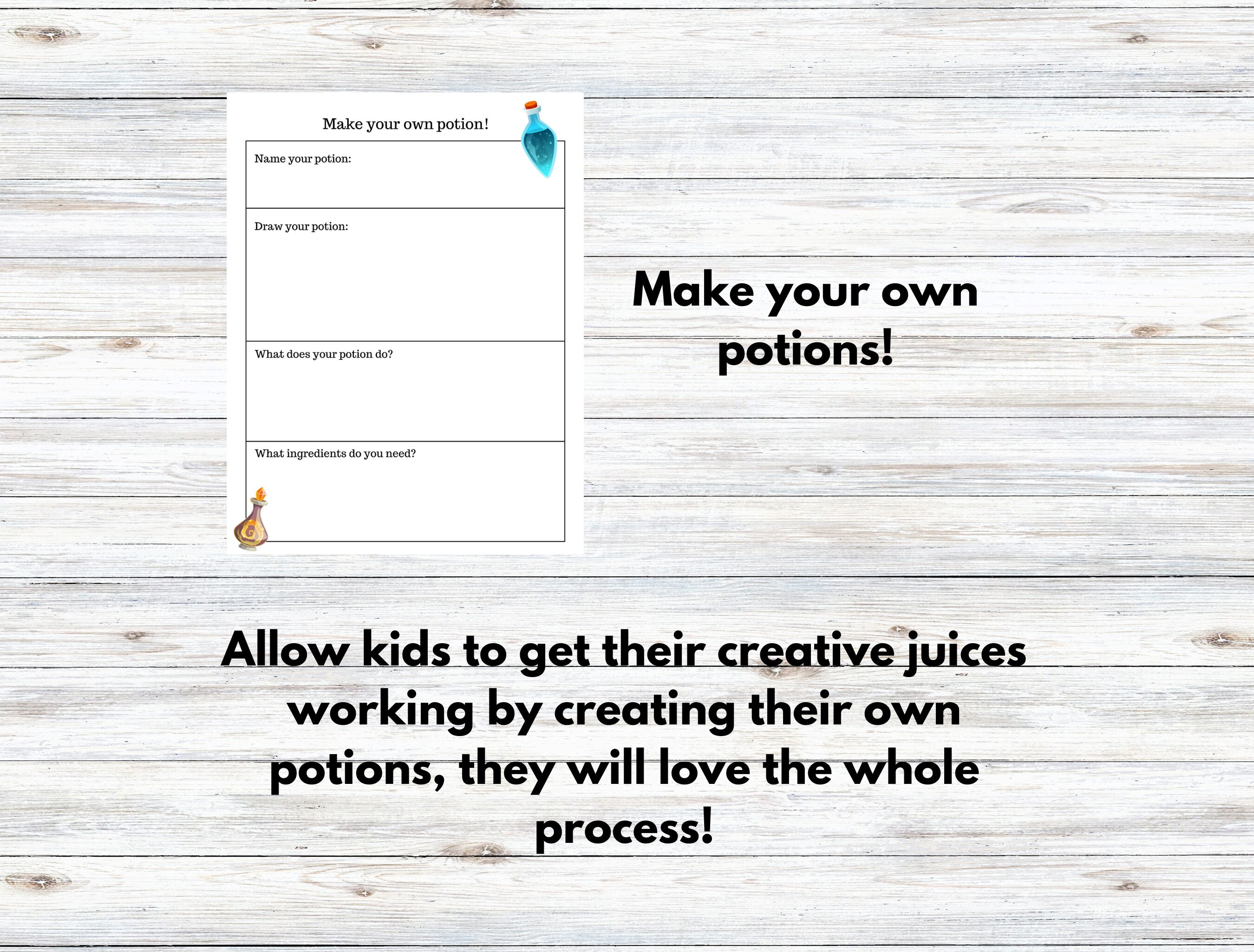 Potion Making Pretend Play Witchs Brew Potion Recipe - Etsy