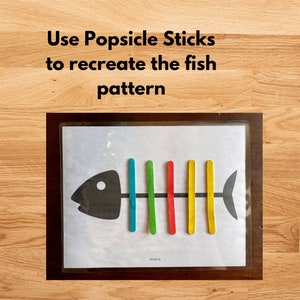 Popsicle Stick Fish Color Matching Printable Toddler Activity. Perfect ...