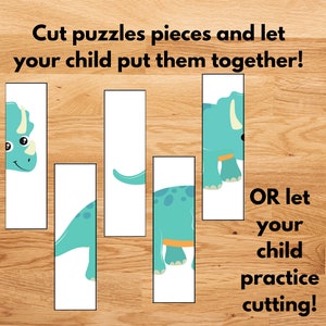 Dinosaur Sequencing Puzzle Printable Activity for Toddlers Perfect for ...
