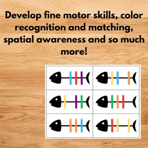 Popsicle Stick Fish Color Matching Printable Toddler Activity. Perfect ...