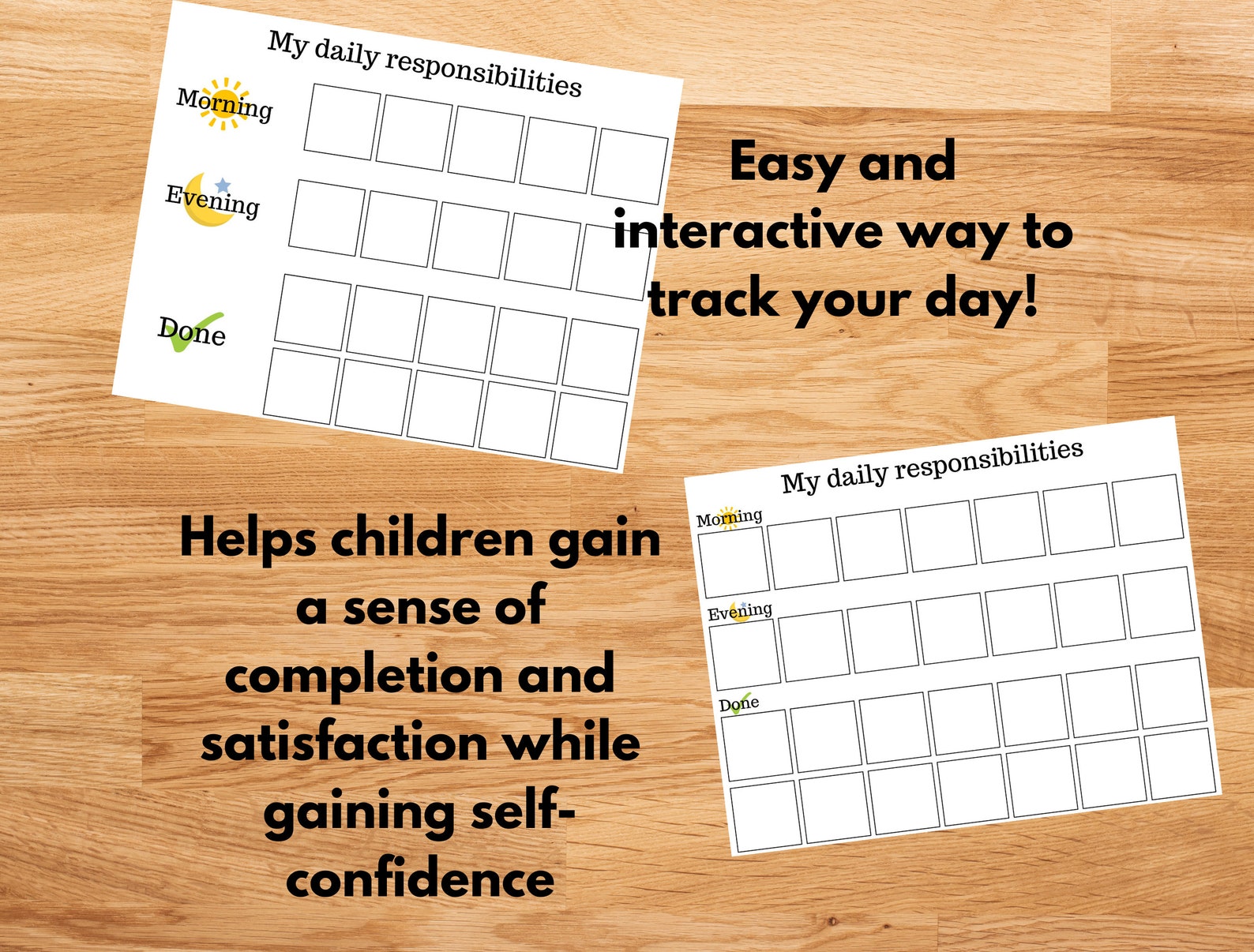 Visual Weekly Responsibility Routine Chart Toddler Printable. Perfect ...