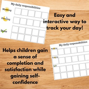 Visual Weekly Responsibility Routine Chart Toddler Printable. Perfect ...