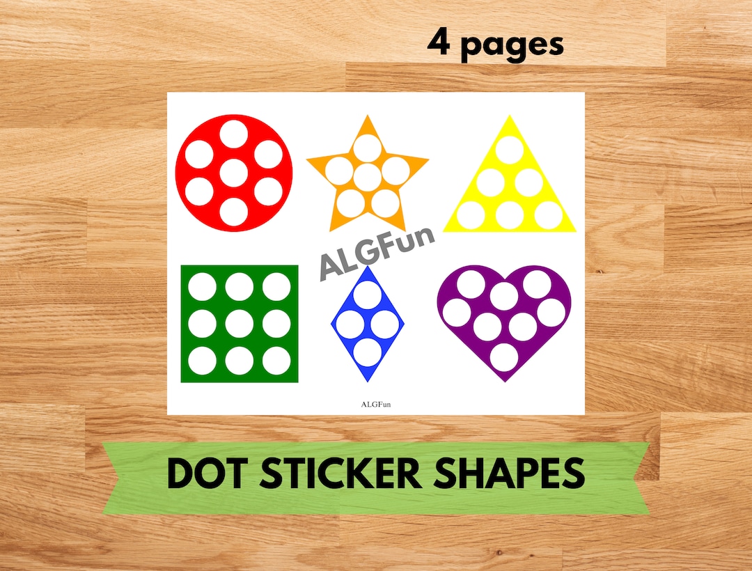 Dot Sticker Do-a-dot Shape Toddler and Kid Printable Activity. Perfect ...