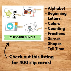 Color Clip Card Clothespin Flash Card Toddler Printable Activity ...