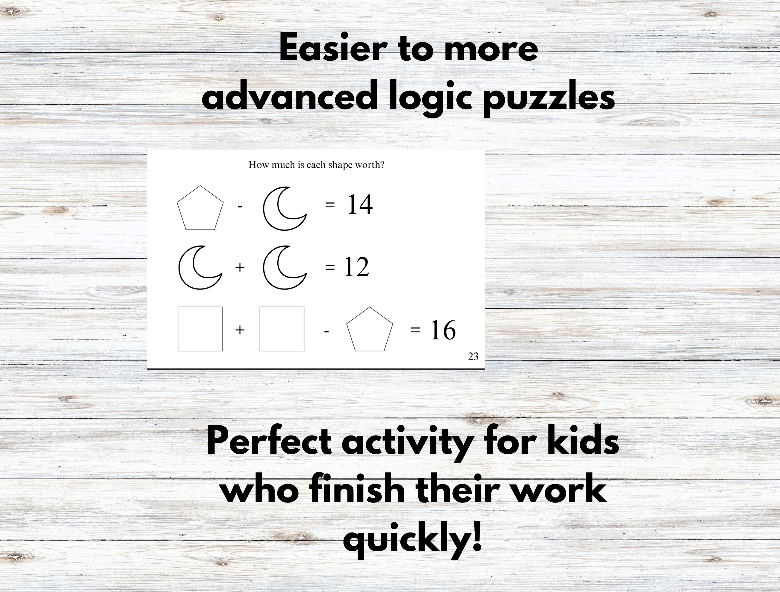 Logic Puzzle Brain Teasers Printable, Critical Thinking Math Games ...