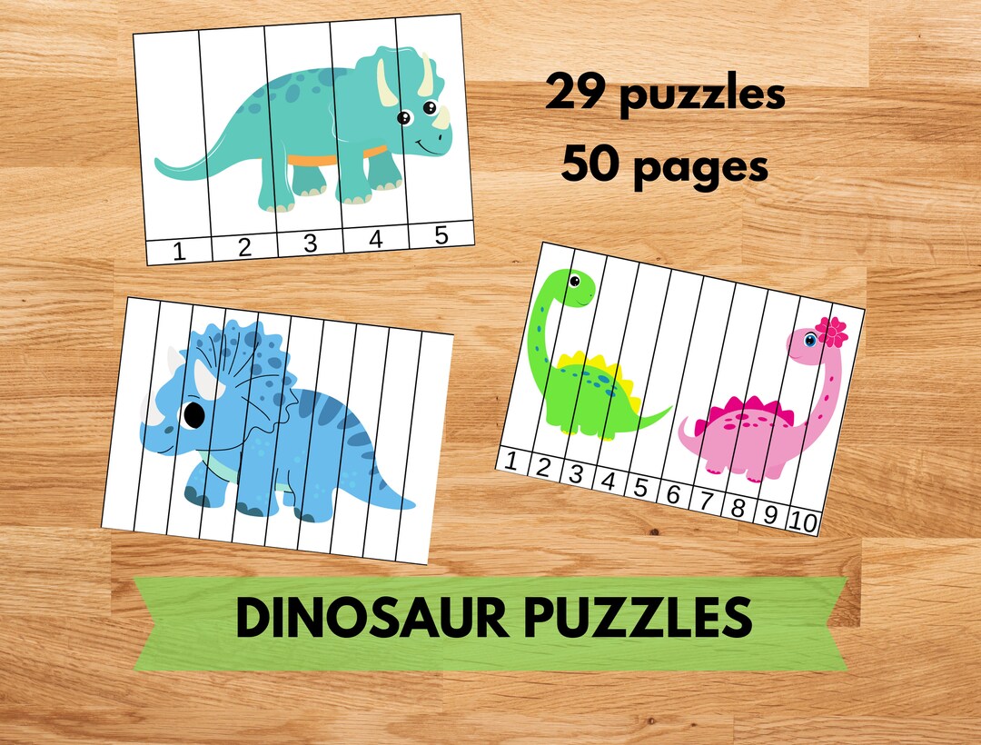 Dinosaur Sequencing Puzzle Printable Activity for Toddlers Perfect for ...
