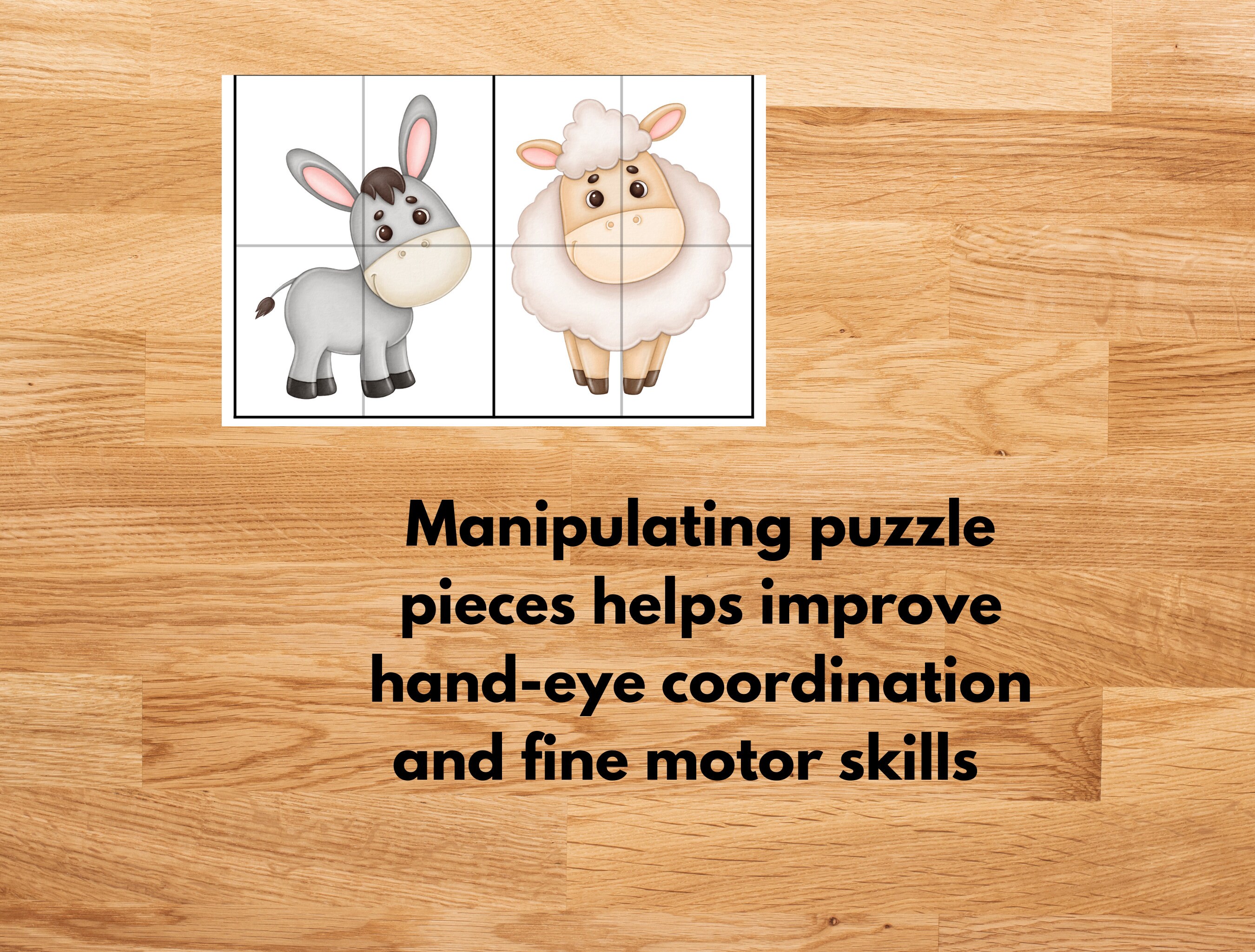Animal Puzzle Matching Game Printable, Logic Puzzle Brain Teaser ...
