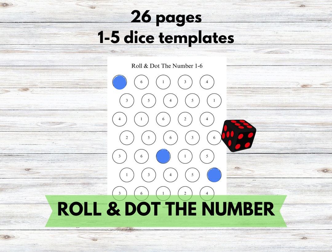 Roll & Dot the Number Number Recognition Montessori Activity - Etsy