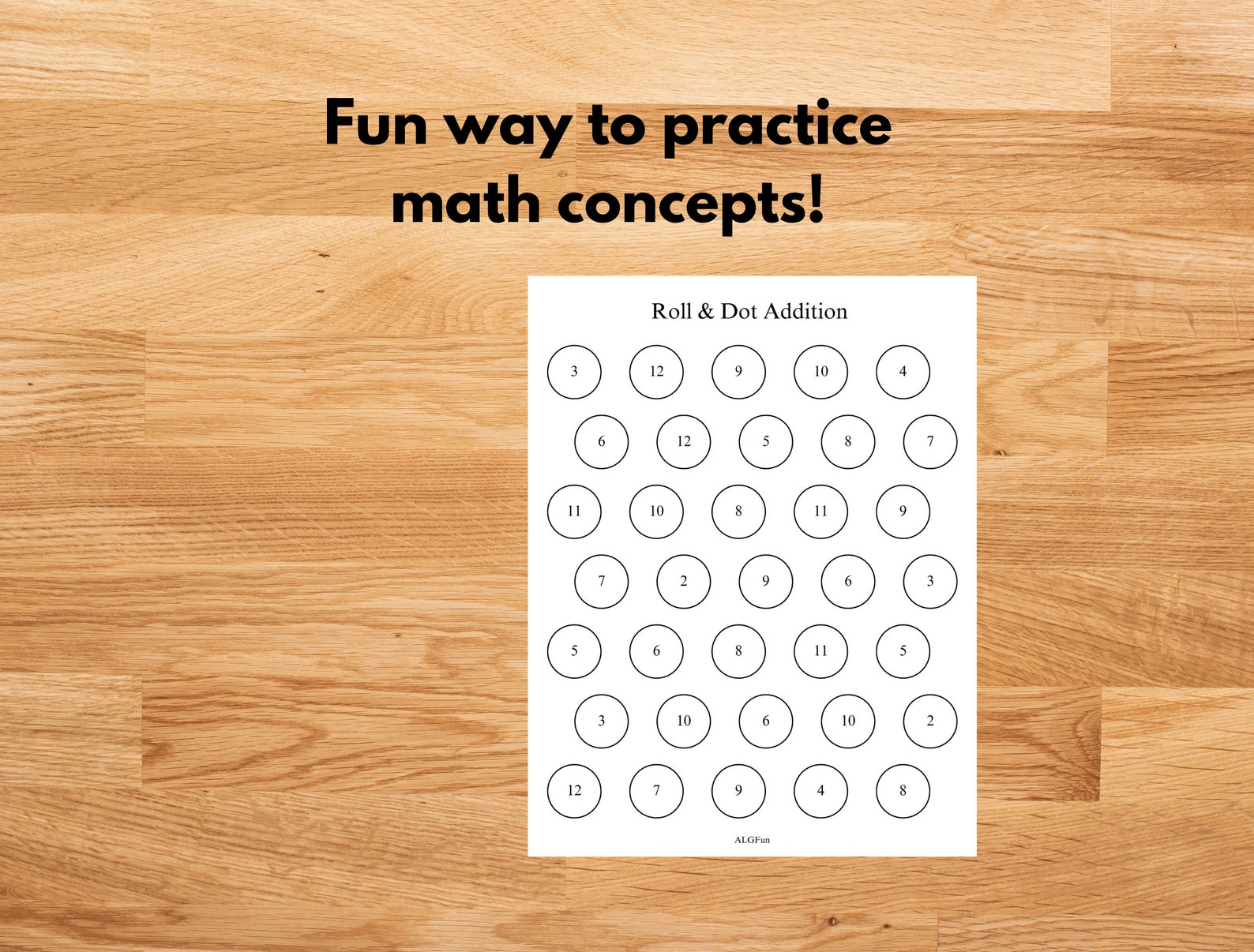 Roll and Dot Toddler Dice Game Printable, Learning Center Number ...