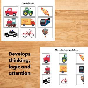 Match the Transportation Vehicles Halves Puzzle Printable, Matching ...