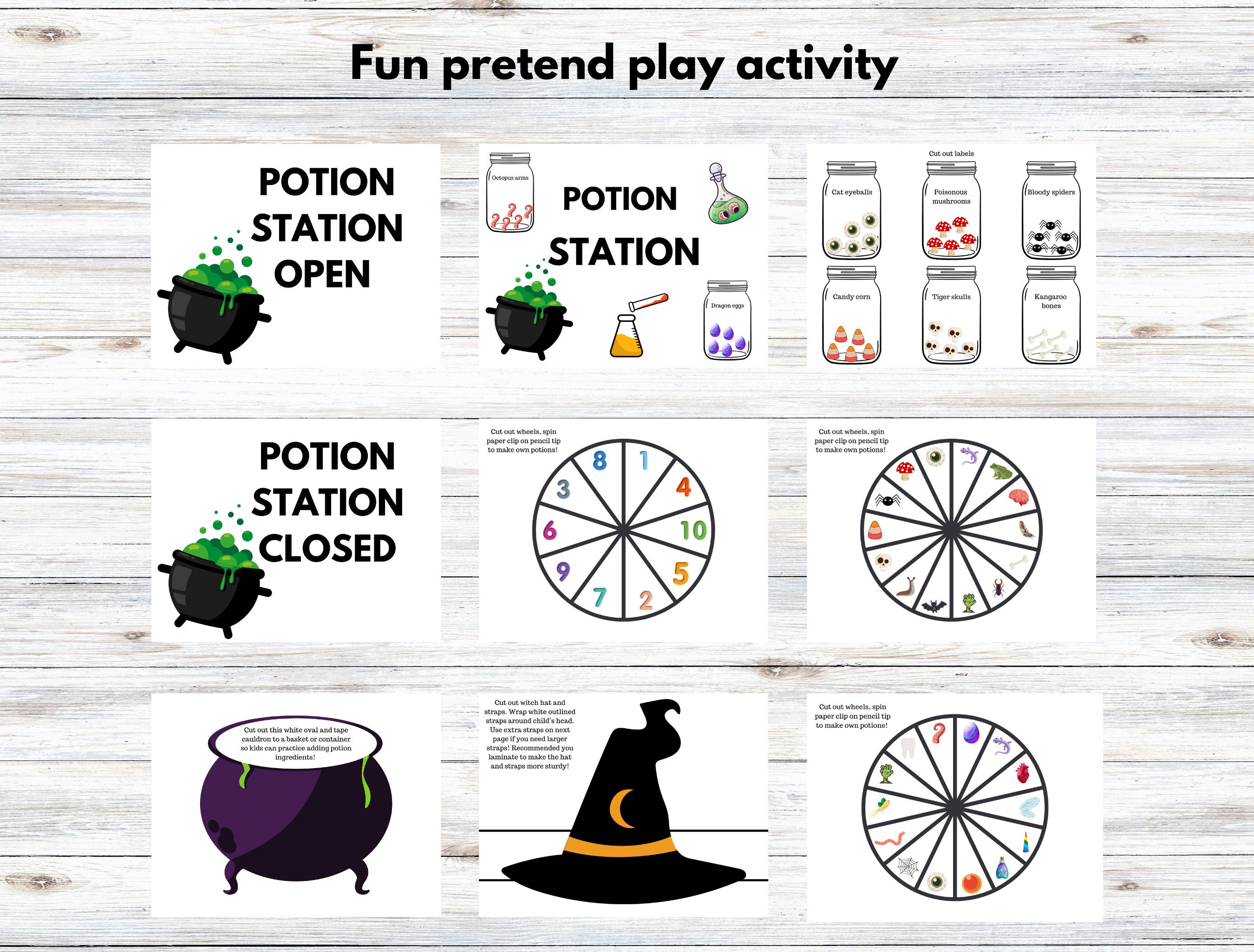 Potion Making Pretend Play, Witchs Brew Potion Recipe, Halloween ...