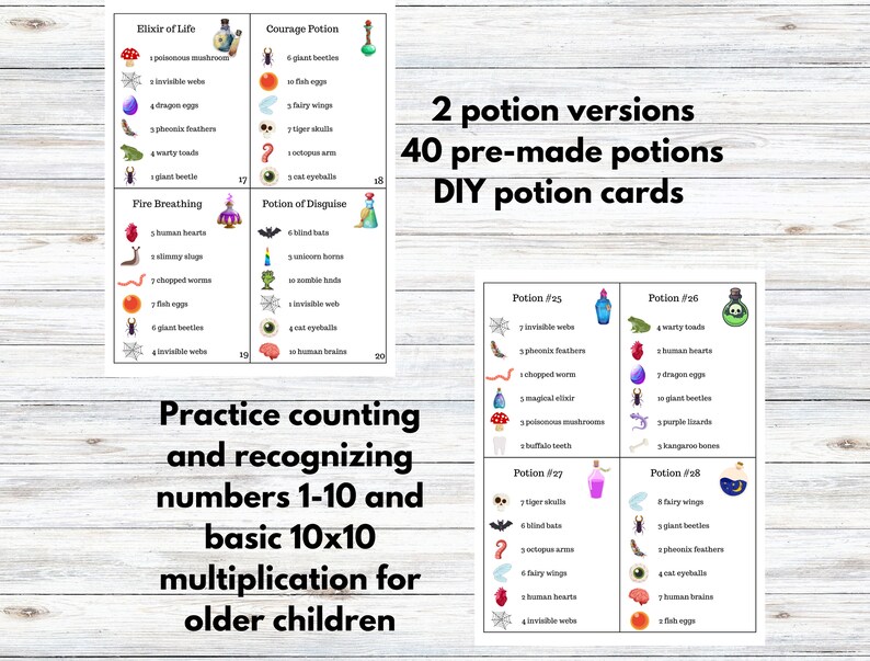 Potion Making Pretend Play, Witchs Brew Potion Recipe, Halloween ...