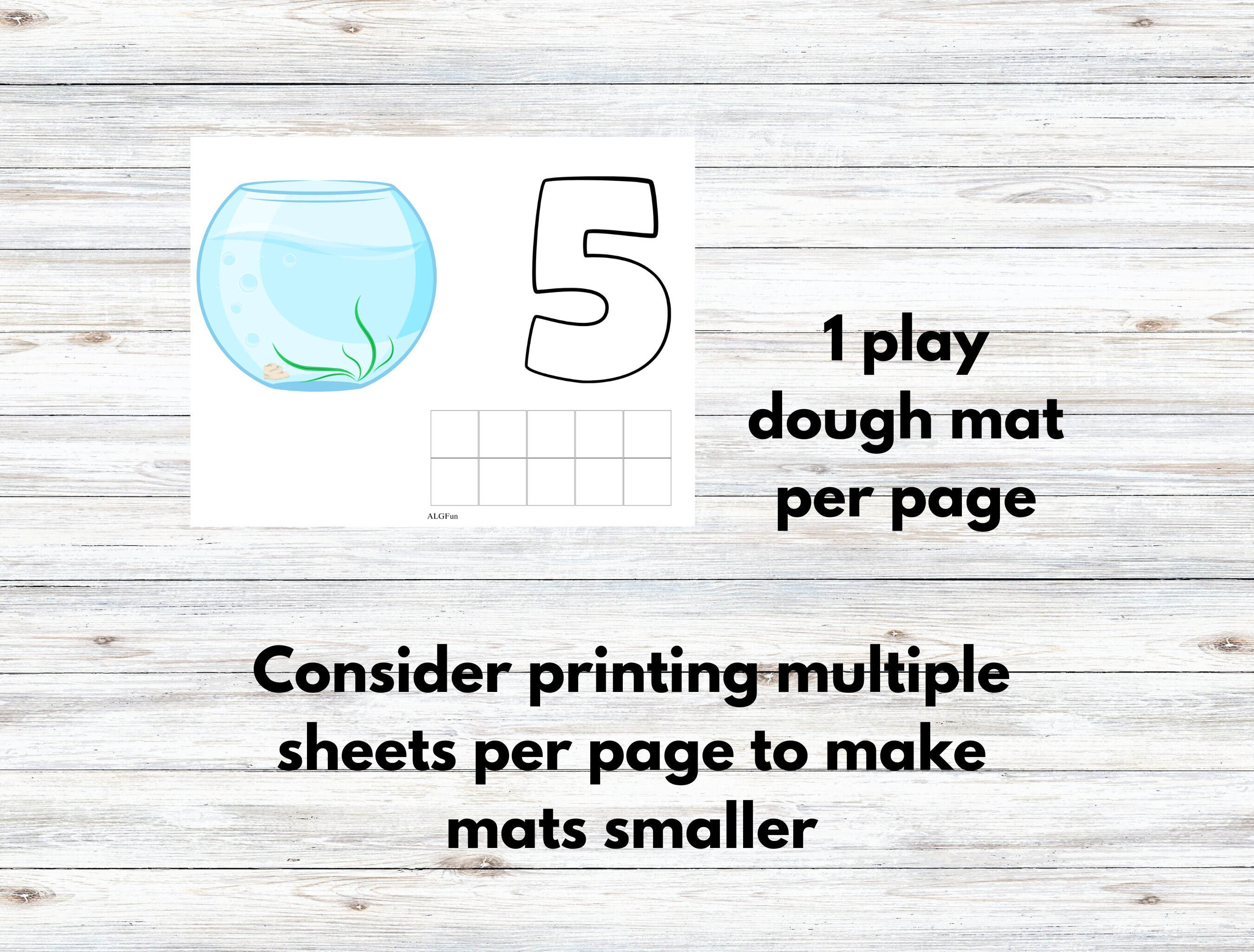 Number Play Dough Mats Printable, Counting and Number Recognition 1-10 ...