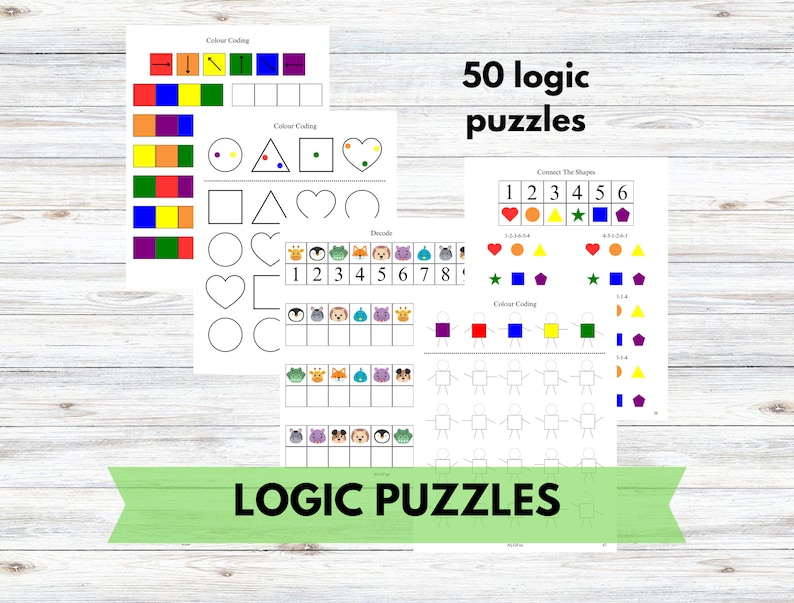 Logic Puzzle Worksheets Brain Teaser Printable, Math Problem Solving ...