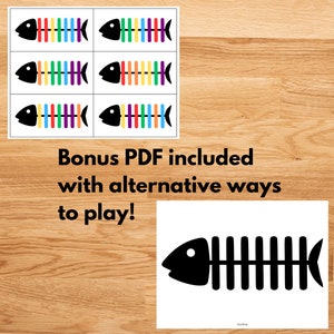 Popsicle Stick Fish Color Matching Printable Toddler Activity. Perfect ...