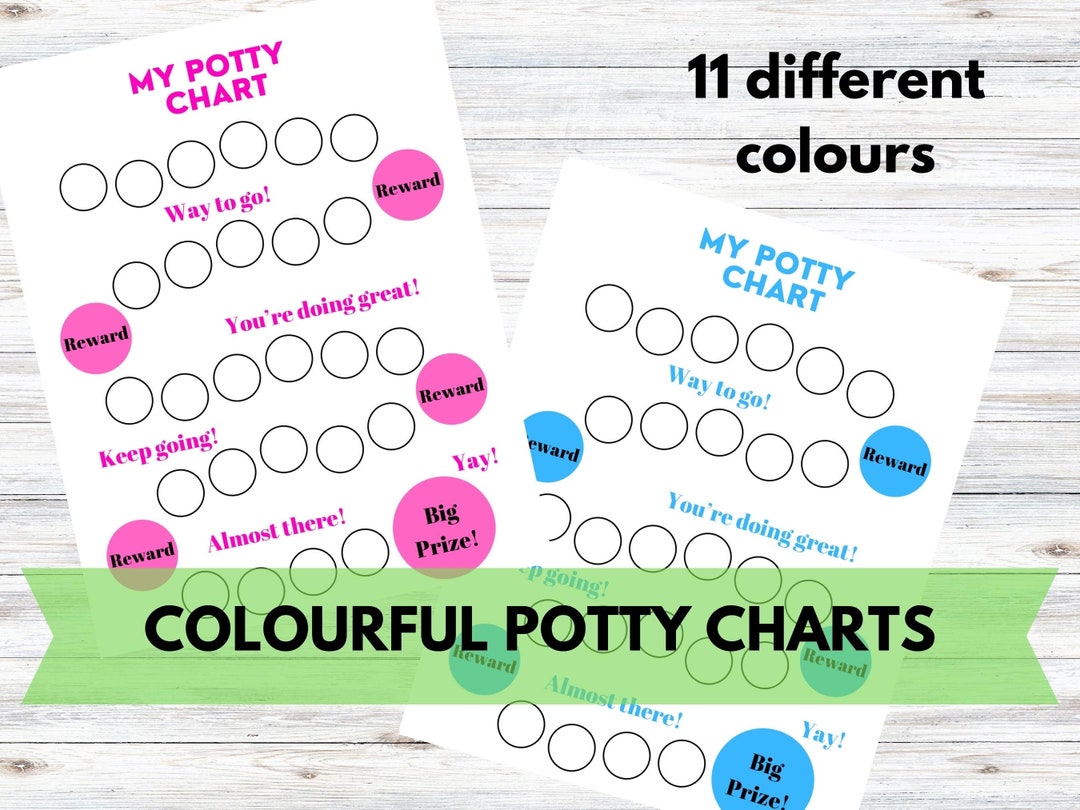 Colourful Potty Chart Printable Toddler Reward Chart Custom - Etsy España