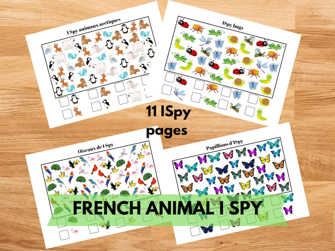 French Animal I Spy Seek and Find Toddler Printable Activity. Perfect ...