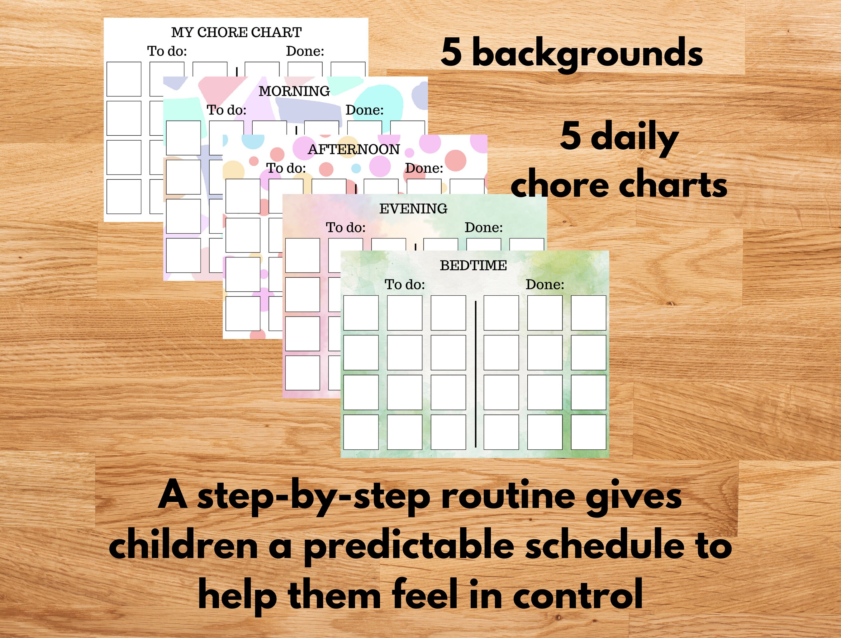 Visual Weekly Responsibility Routine Chart Toddler Printable. Perfect ...