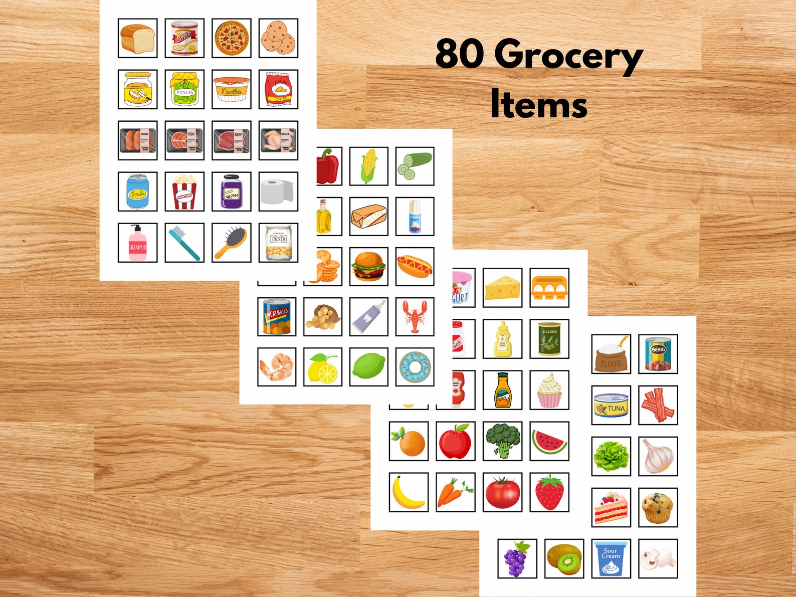 Grocery Shopping Pretend Play Printable, Supermarket Grocery List ...