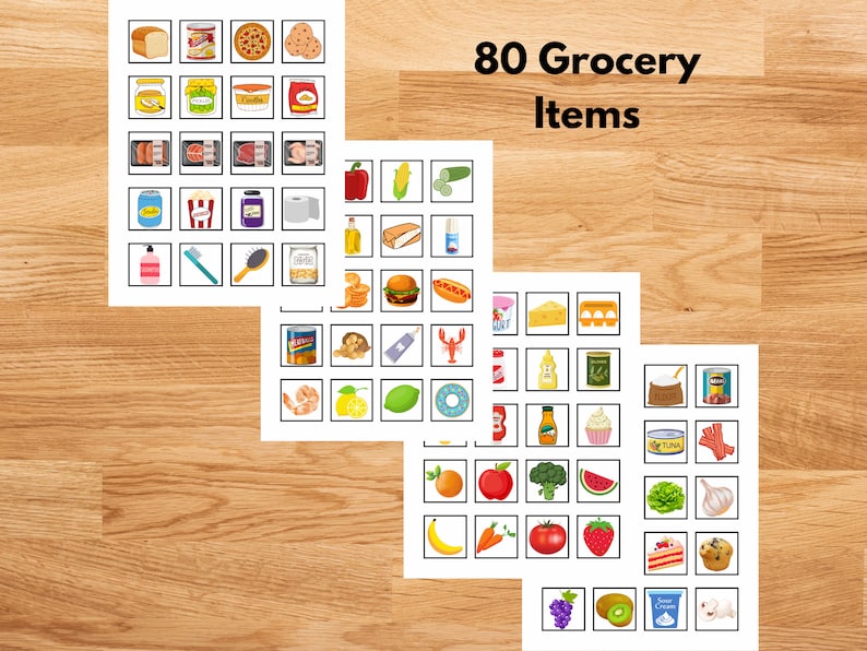 Grocery Shopping Pretend Play Printable, Supermarket Grocery List ...