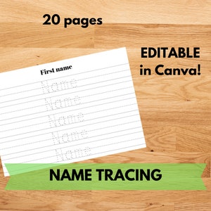 Name Tracing All About Me Editable Toddler Worksheet Printable. Perfect ...