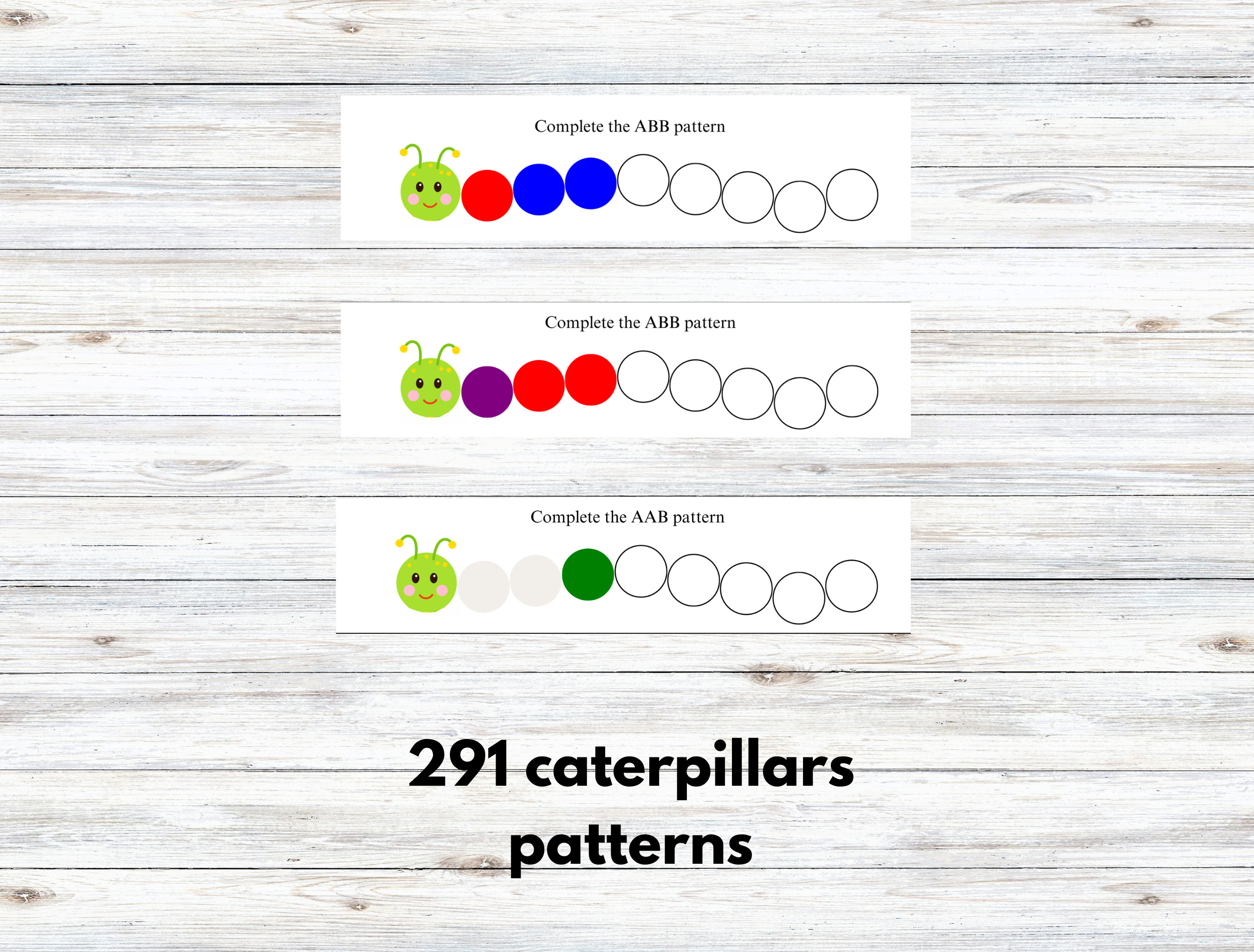 Caterpillar Pom Pom Pattern Printable, Color Matching Game, Fine Motor ...