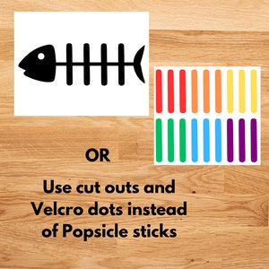 Popsicle Stick Fish Color Matching Printable Toddler Activity. Perfect ...