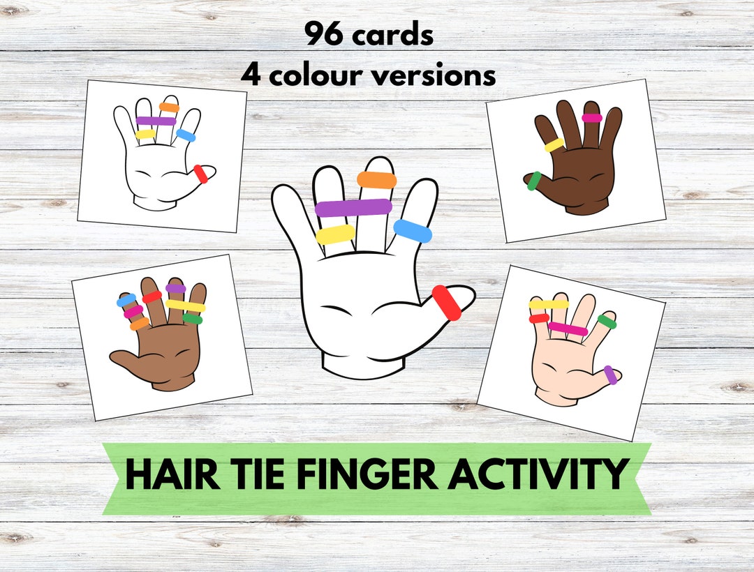 Hair Tie Finger Gym Activity, Dexterity Practice, Fine Motor Skills ...