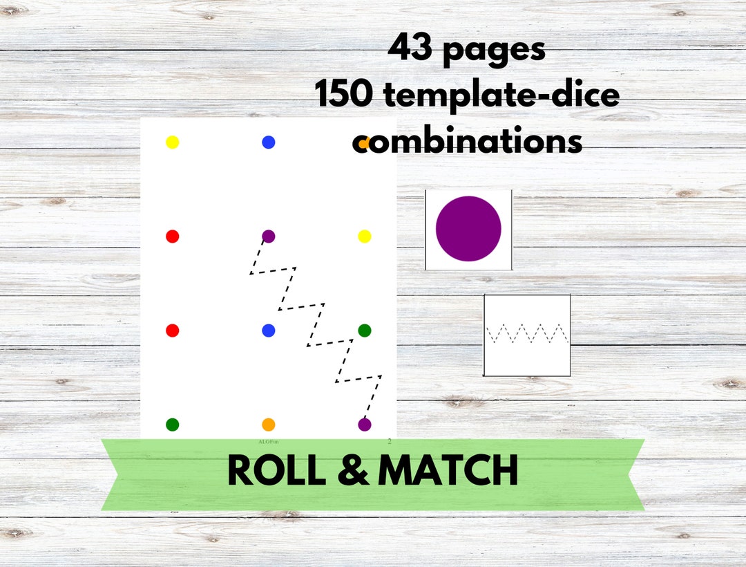 Roll and Draw Handwriting Practice Printable, Fine Motor Skills, Dice ...