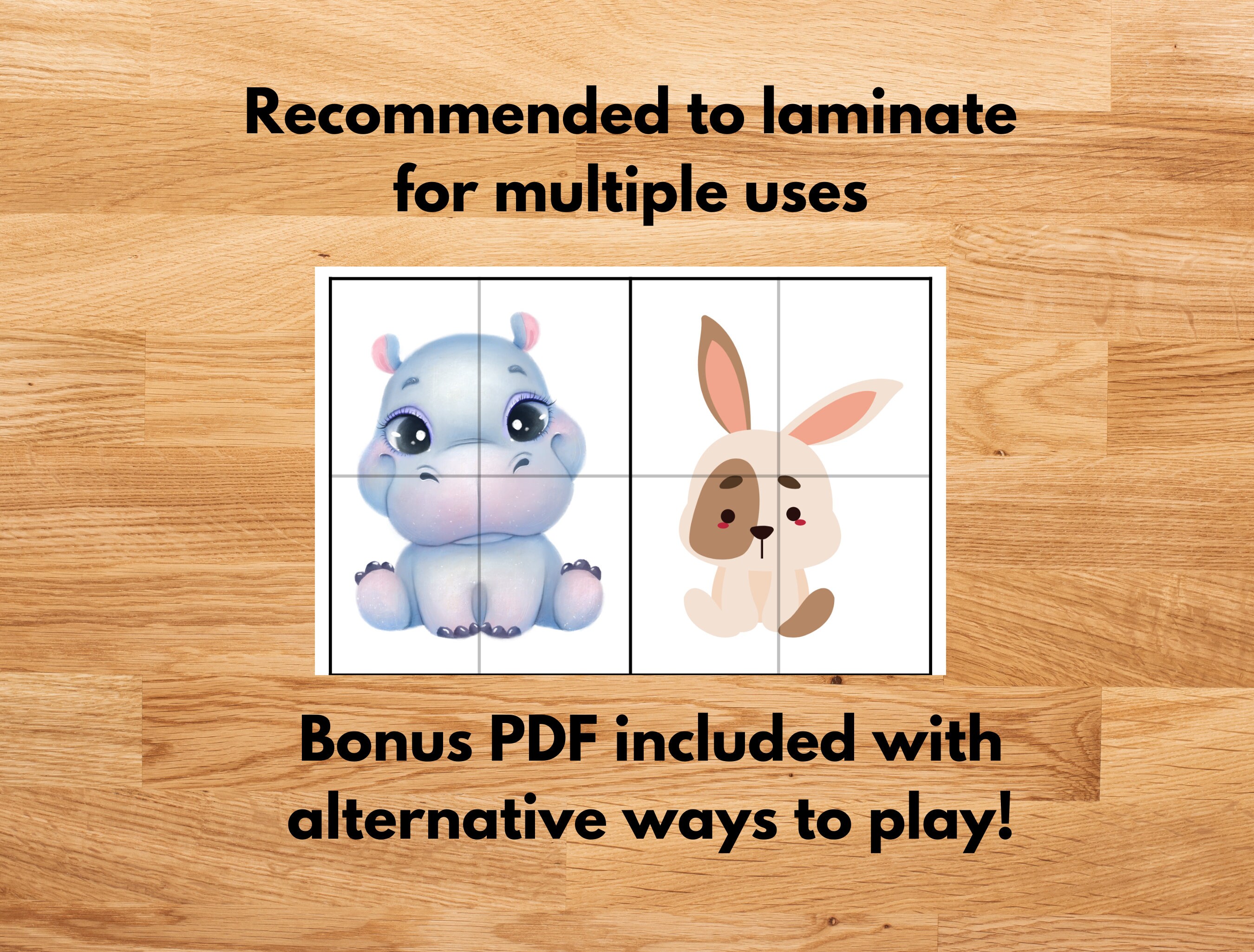 Animal Puzzle Matching Game Printable, Logic Puzzle Brain Teaser ...