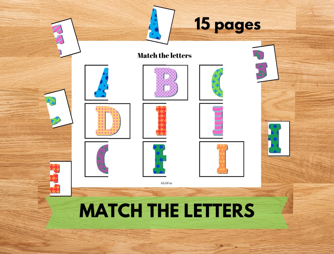 ABC Letter Matching Halves Puzzle Toddler Printable Activity. Perfect ...