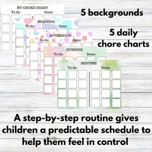 Visual Calendar Daily Routine Chart Editable, Printable Responsibility ...