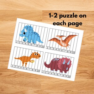 Dinosaur Sequencing Puzzle Printable Activity for Toddlers Perfect for ...