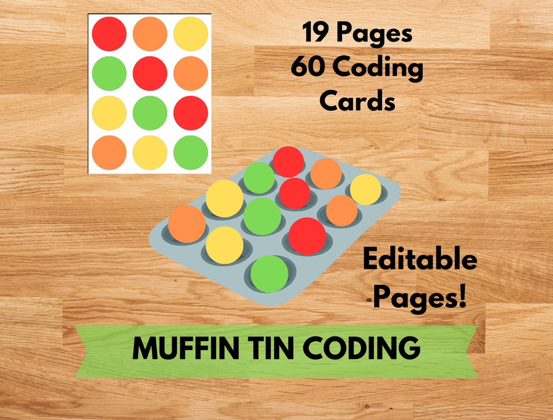 Muffin Tin Coding Color Matching Toddler Printable Activity. Perfect ...