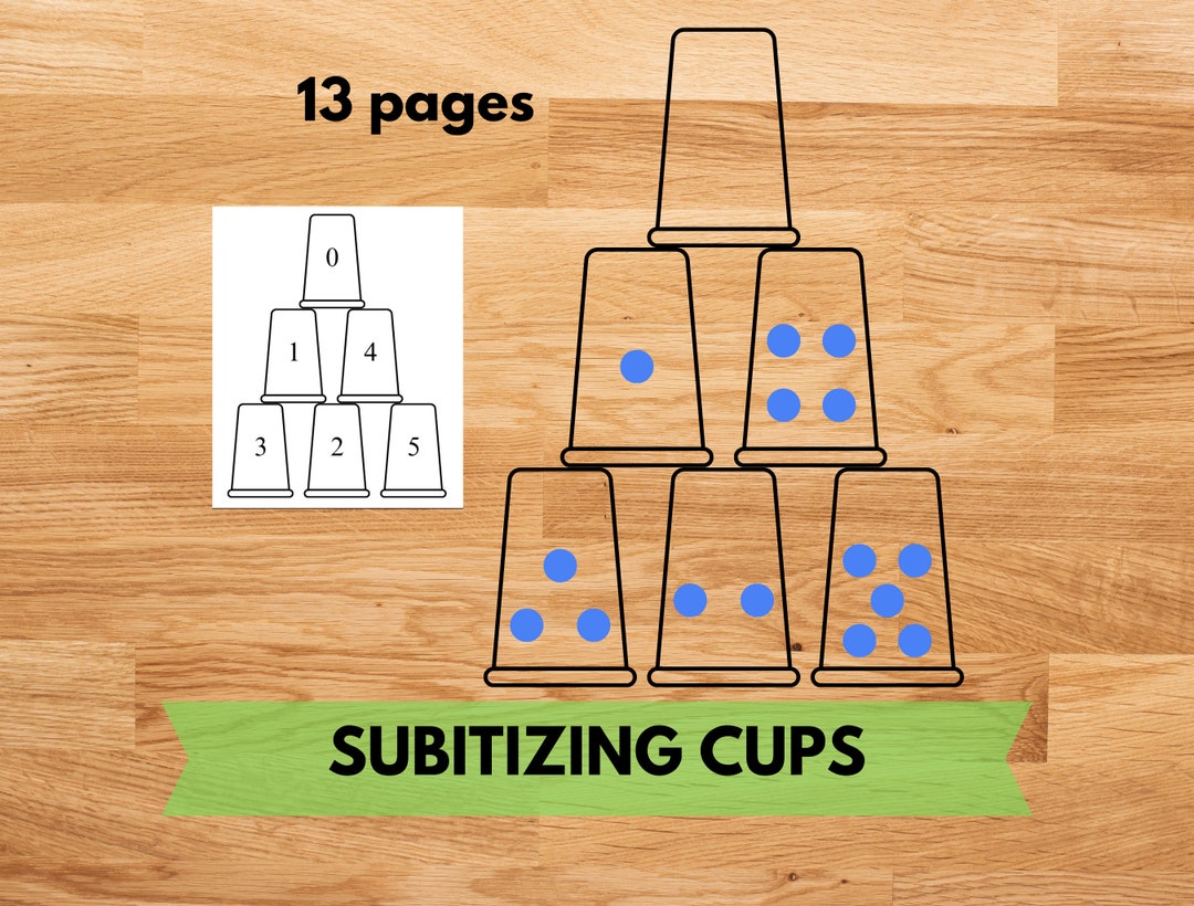 Subitizing Cups Number Matching Toddler Printable Activity. Perfect for ...