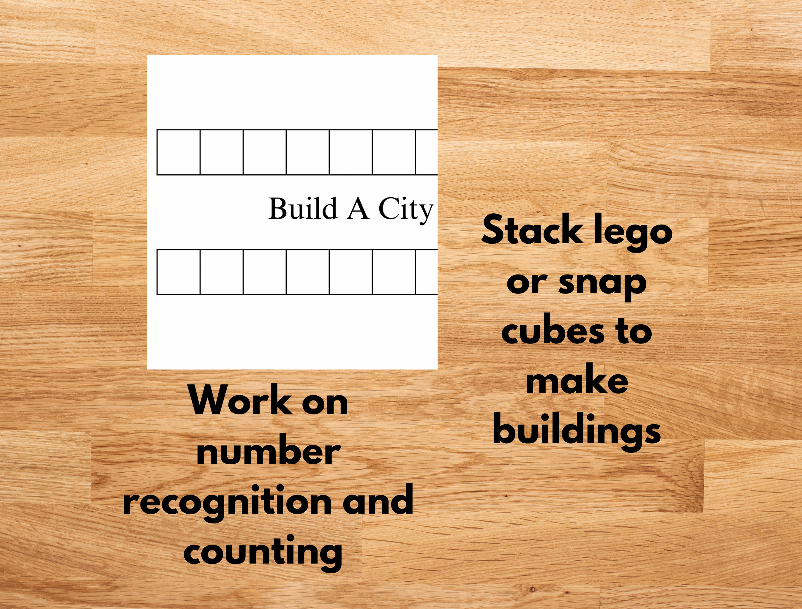 Build A City Number Recognition Building Blocks Printable, Snap Cube ...