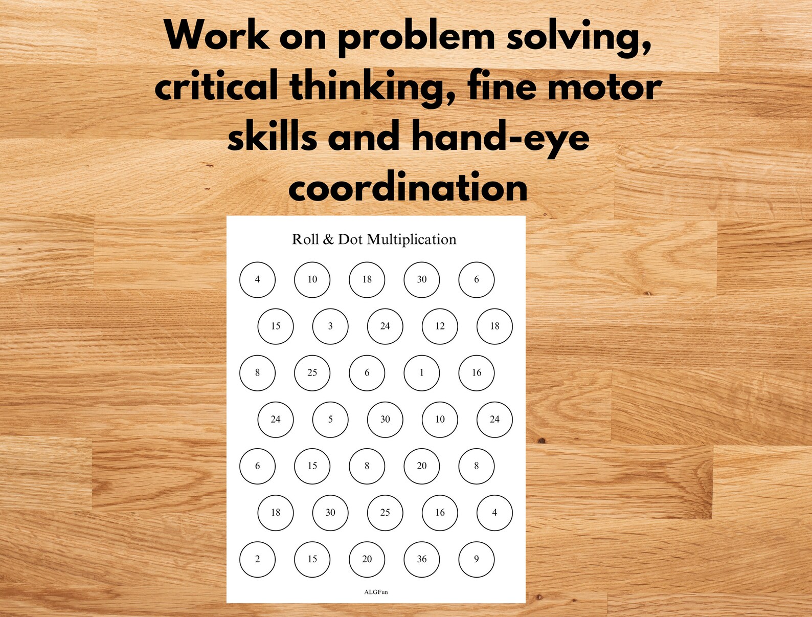 Roll and Dot Toddler Dice Game Printable, Learning Center Number ...